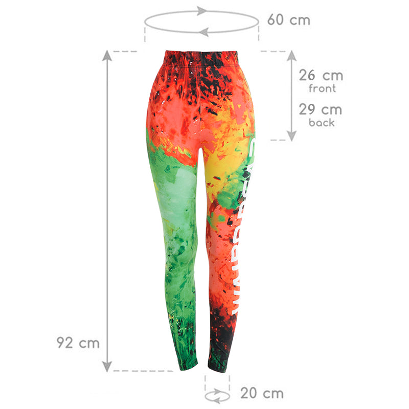 Fitness workout leggings - Colorful dragon- High waist – Squat or Not